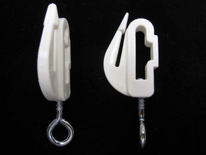 2 HARRISON DRAPE White drape CURTAIN TRACK END STOPS endstops